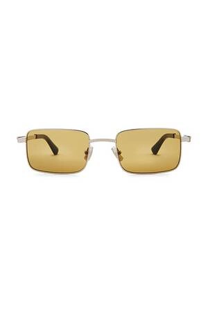 Bottega Veneta Stretch Metal Square Sunglasses - Silver