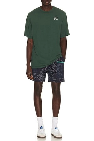 MALBON Mesh Basket Shorts - Midnight