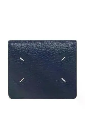 MAISON MARGIELA Four White Stitches Grained Leather Wallet - Blue
