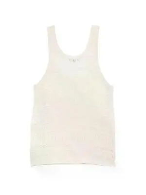 Barbara Bui Sleeveless Openwork Knit Tank Top