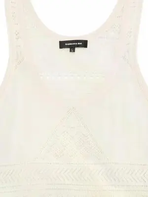 Barbara Bui Sleeveless Openwork Knit Tank Top
