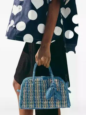 Jacquemus Small Raffia Turismo Bag - Blue