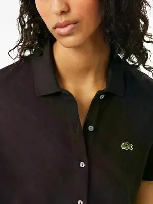 Lacoste Piqué Pleated Skirt Polo Collar Mini Dress