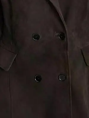 ROTATE BY BIRGER CHRISTENSEN Double-breasted Suede Coat