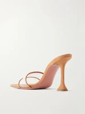 Amina Muaddi Andreea" Pvc And Suede Mules
