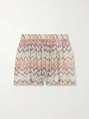 Missoni Chevron Crochet-knit Shorts - Multi