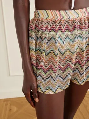 Missoni Chevron Crochet-knit Shorts - Multi