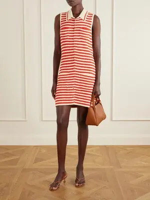 Altuzarra Mamie" Striped Cotton-blend Bouclé Mini Dress
