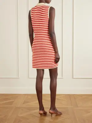 Altuzarra Mamie" Striped Cotton-blend Bouclé Mini Dress