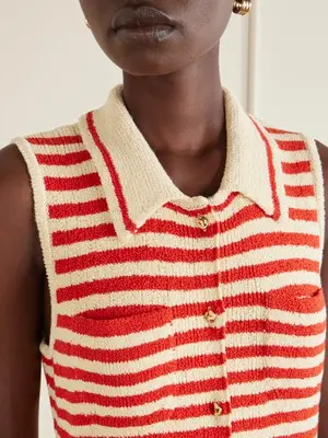 Altuzarra Mamie" Striped Cotton-blend Bouclé Mini Dress