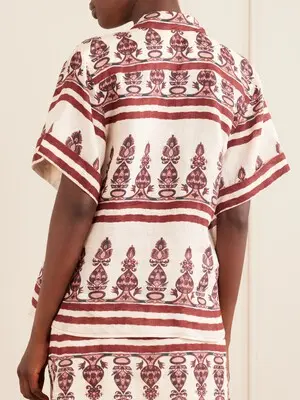 Johanna Ortiz Roots" Printed Linen Shirt