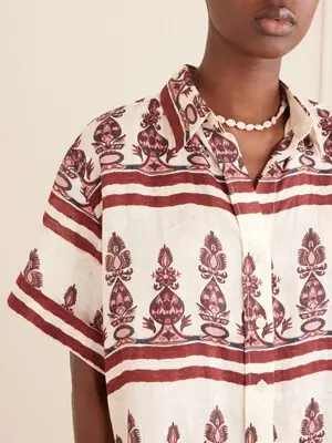 Johanna Ortiz Roots" Printed Linen Shirt