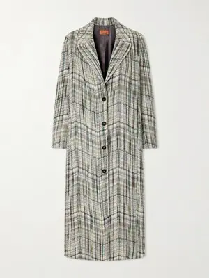 Missoni Striped Wool-blend Coat - Gray