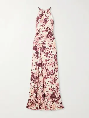 Simkhai Cerin Printed Jersey Halterneck Gown - Multi