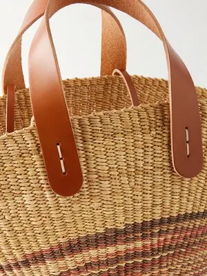 Muuñ Pacha Striped Raffia Tote