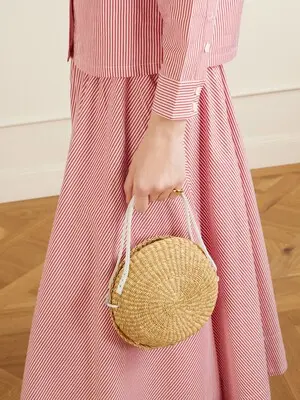 Muuñ Talata Mini Woven Raffia Top Handle Bag