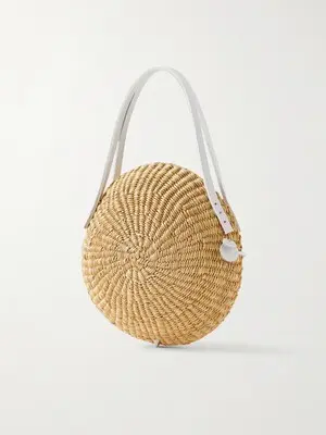 Muuñ Talata Mini Woven Raffia Top Handle Bag