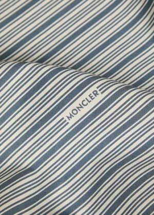 Moncler Striped Hooded Cotton Jacket - Blue