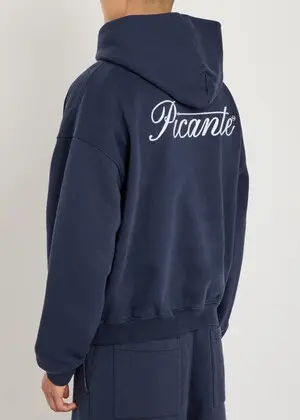 PICANTE Embroidered Cotton Hooded Sweatshirt