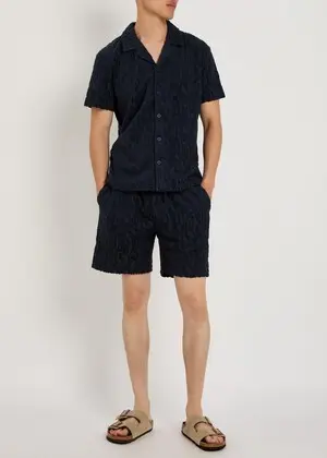 RAITH Fausto Flocked Pattern Terry Shorts
