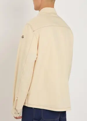 Moncler Watagua Cotton And Linen-blend Overshirt - Ecru
