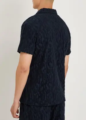 RAITH Fausto Flocked-pattern Terry Shirt