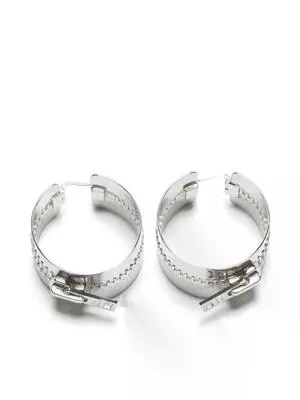 Acne Studios Zip-detail Hoop Earrings