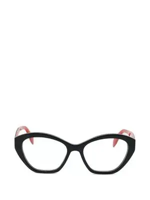 Alexander McQueen Cat Eye Frame Eyeglasses - Black