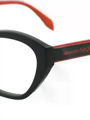 Alexander McQueen Cat Eye Frame Eyeglasses - Black