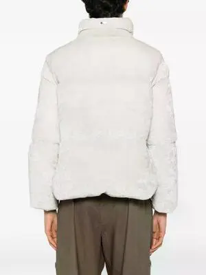 Herno Quilted Crushed-velvet Funnel Neck Jacket