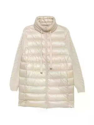 Herno Quilted Panelled Zip-up Coat - Neutrals