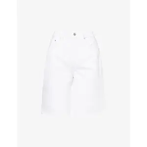 ANINE BING Jasper Baggy Denim Shorts - White