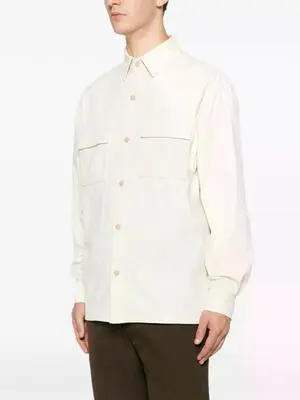 Karl Lagerfeld Corduroy-effect Flap-pocket Overshirt