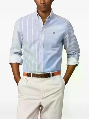 HACKETT LONDON Heritage Patchwork Oxford Buttoned Shirt