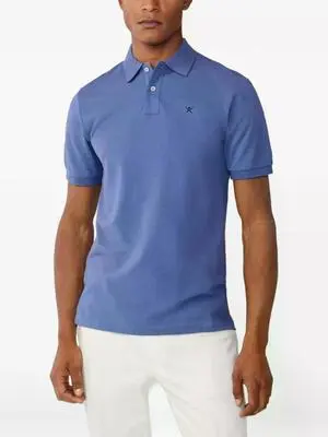 HACKETT LONDON Logo-embroidered Slim-fit Polo Shirt - Blue