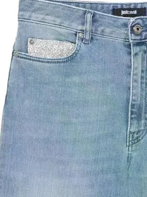 Just Cavalli Glitter Embellished Cropped Jeans