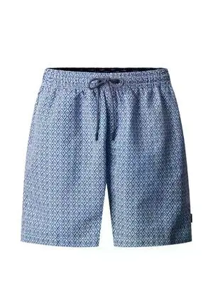 HACKETT LONDON Diamond Print Swim Shorts - Blue