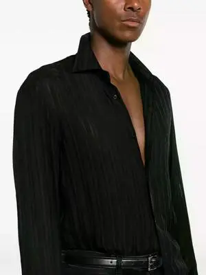 Gucci Vertical-stripe Semi-sheer Shirt
