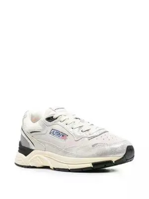 AUTRY Hyperway Panelled Leather Sneakers - Silver