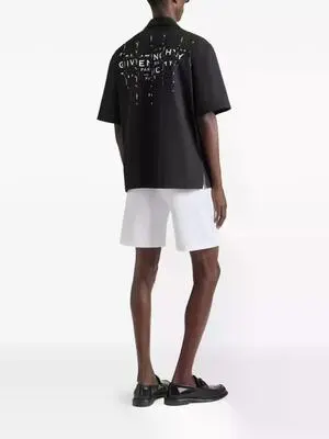 Givenchy Logo-print Short-sleeve Shirt - Black