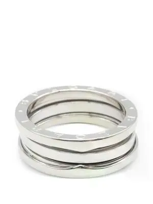 BVLGARI 18k White Gold B.zero1 Three-band Ring - Silver