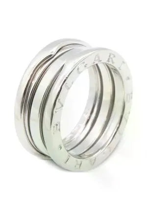 BVLGARI 18k White Gold B.zero1 Three-band Ring - Silver