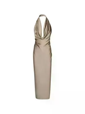 BLANCA VITA Cowl Neck Sleeveless Maxi Dress - Neutrals