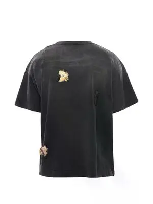 Givenchy Washed-effect Appliqué T-shirt - Grey