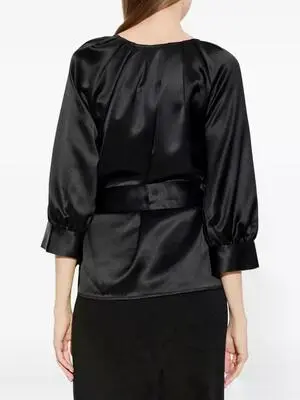 BY MALENE BIRGER Satin-effect Wrap Blouse