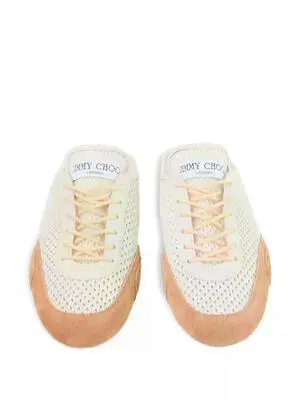 JIMMY CHOO Sunny Mesh Panel Sneakers - White