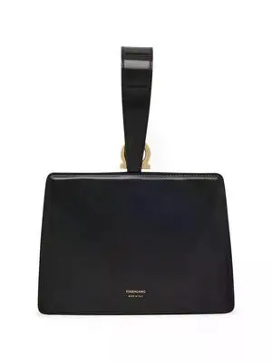 FERRAGAMO Mini Gancini Clutch - Black