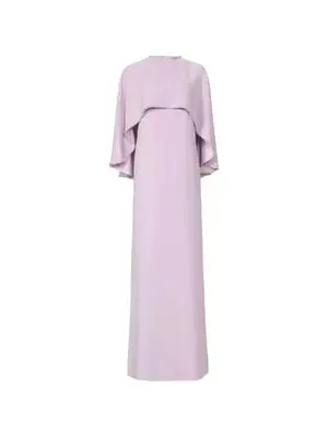 Costarellos Orianna Crystal-embellished Cape Maxi Dress - Purple