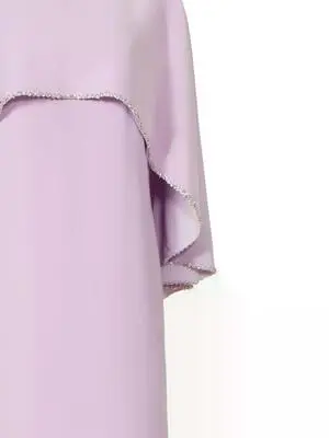 Costarellos Orianna Crystal-embellished Cape Maxi Dress - Purple