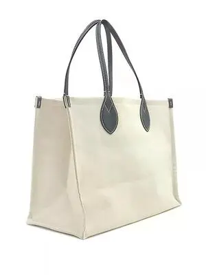Gucci Canvas Logo Tote Bag - Neutrals